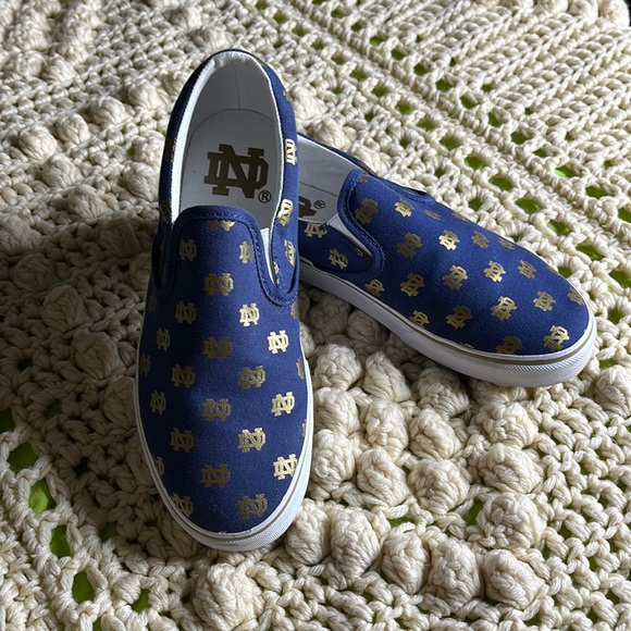 Row One | Shoes | Notre Dame Row One Canvas Sneaker Slipon Navy Blue ...